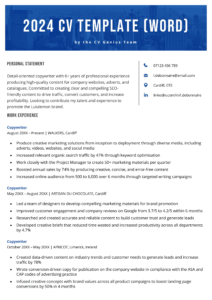 20 Free Downloadable CV Templates for Microsoft Word