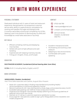 16 Year Old Resume Sample