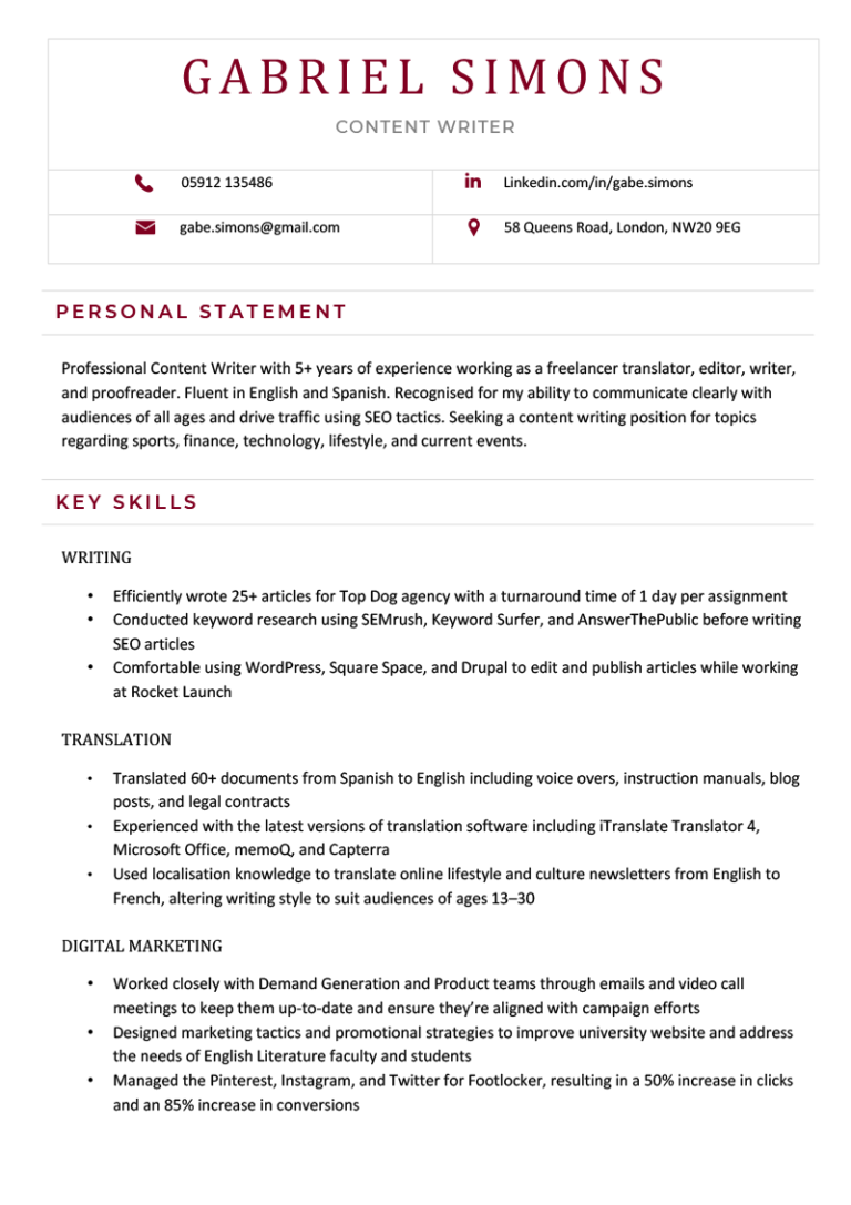 Skills Based CV: Template, Examples, & Writing Guide