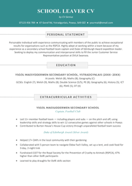 School Leaver CV Examples Free UK Templates School Leaver CV Examples Free UK Templates