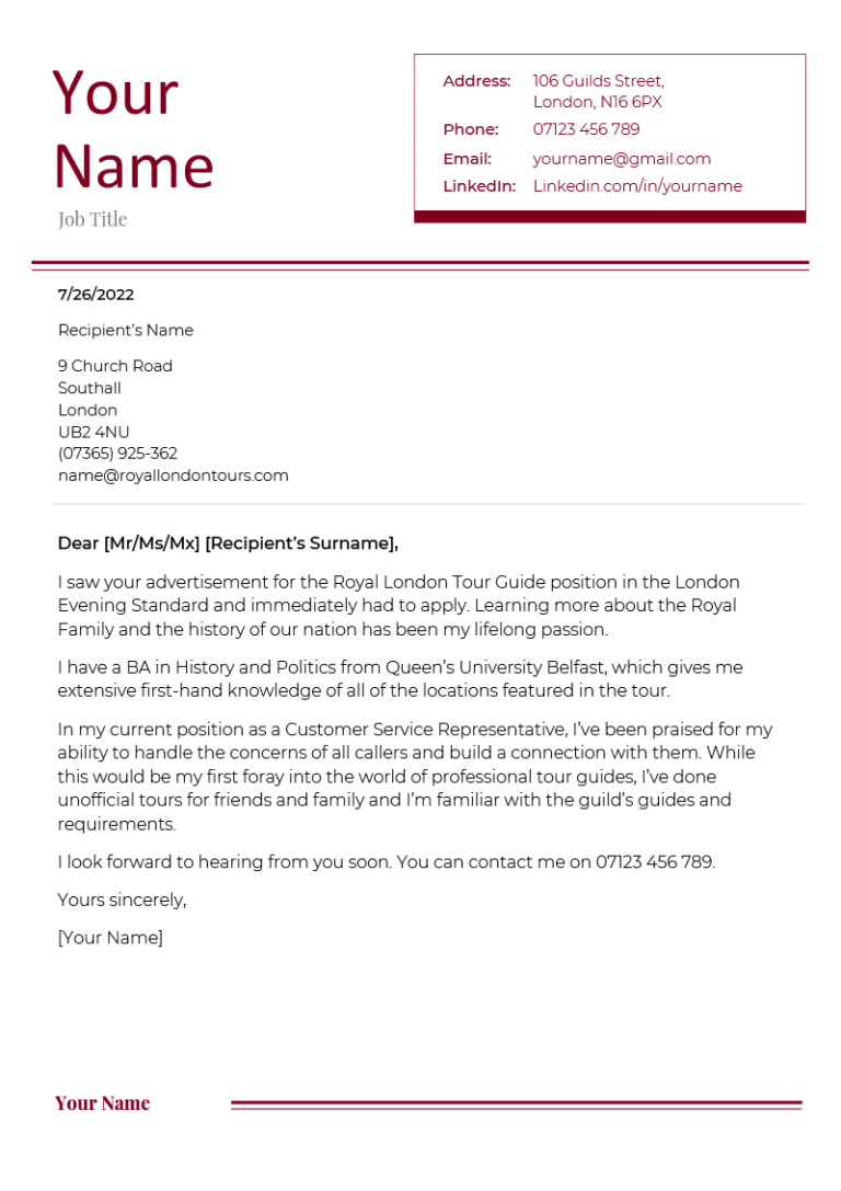 Short Cover Letter Examples (Template + Tips)