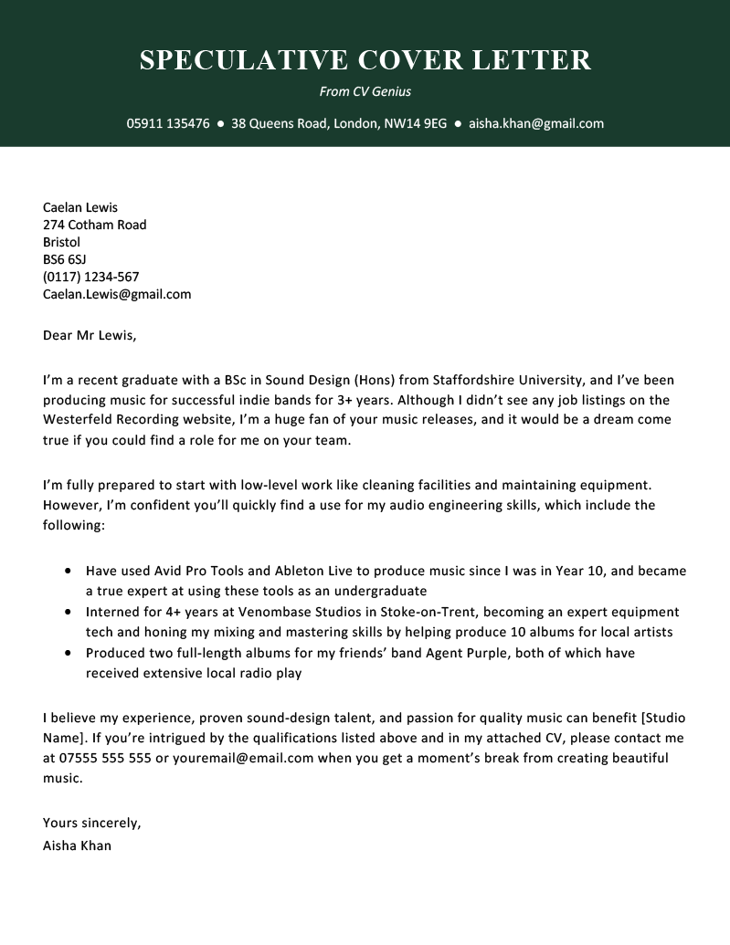 Great Examples Of Cover Letters For Jobs