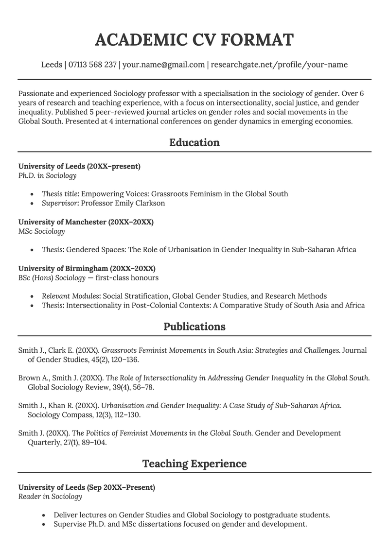 Best CV Format for 2025 (Examples and Templates for Any Job)