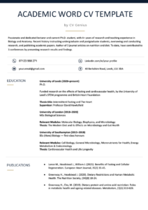 CV Templates for Word - 15 Best Free Downloads