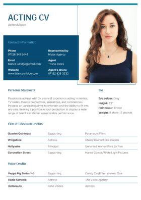 Acting CV - Template, Tips, & Free Download
