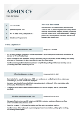 Administrative Assistant CV - Example & 40 Skills to List