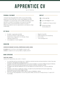 Apprenticeship CV - Example & Step-by-Step Writing Guide