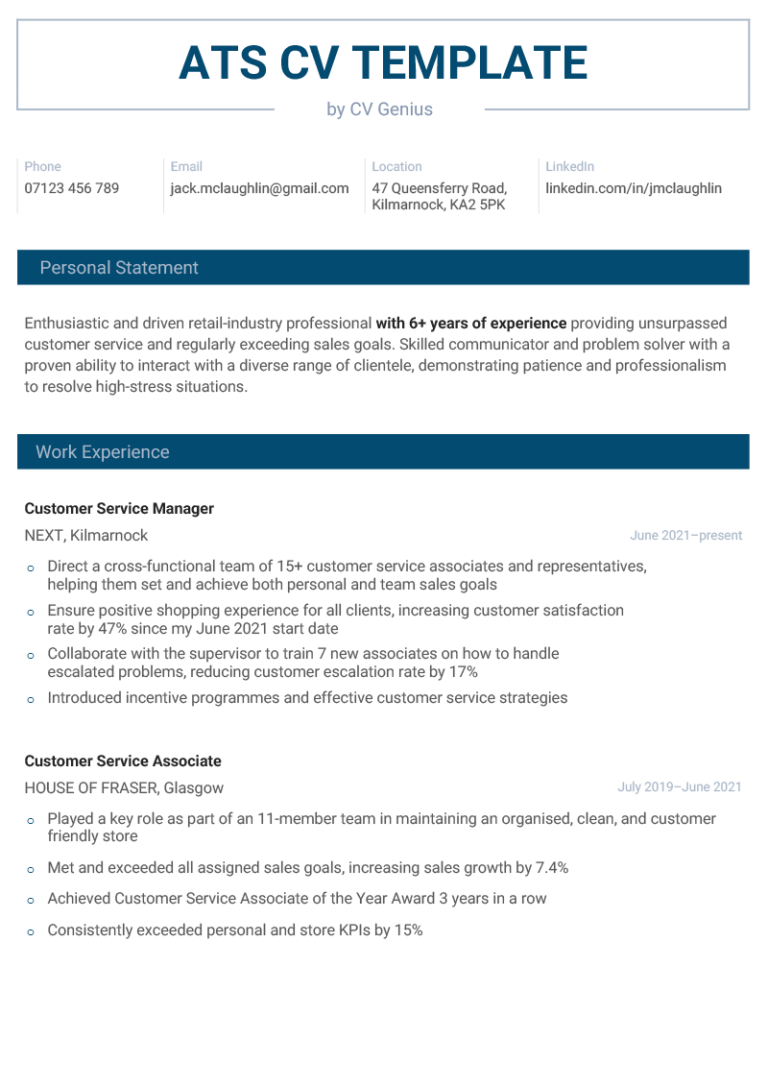 What is an ATS CV (+ Template & Writing Guide)