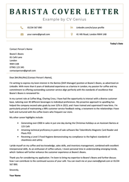 Barista Cover Letter Examples Template Free Download Barista Cover Letter Examples Template Free Download