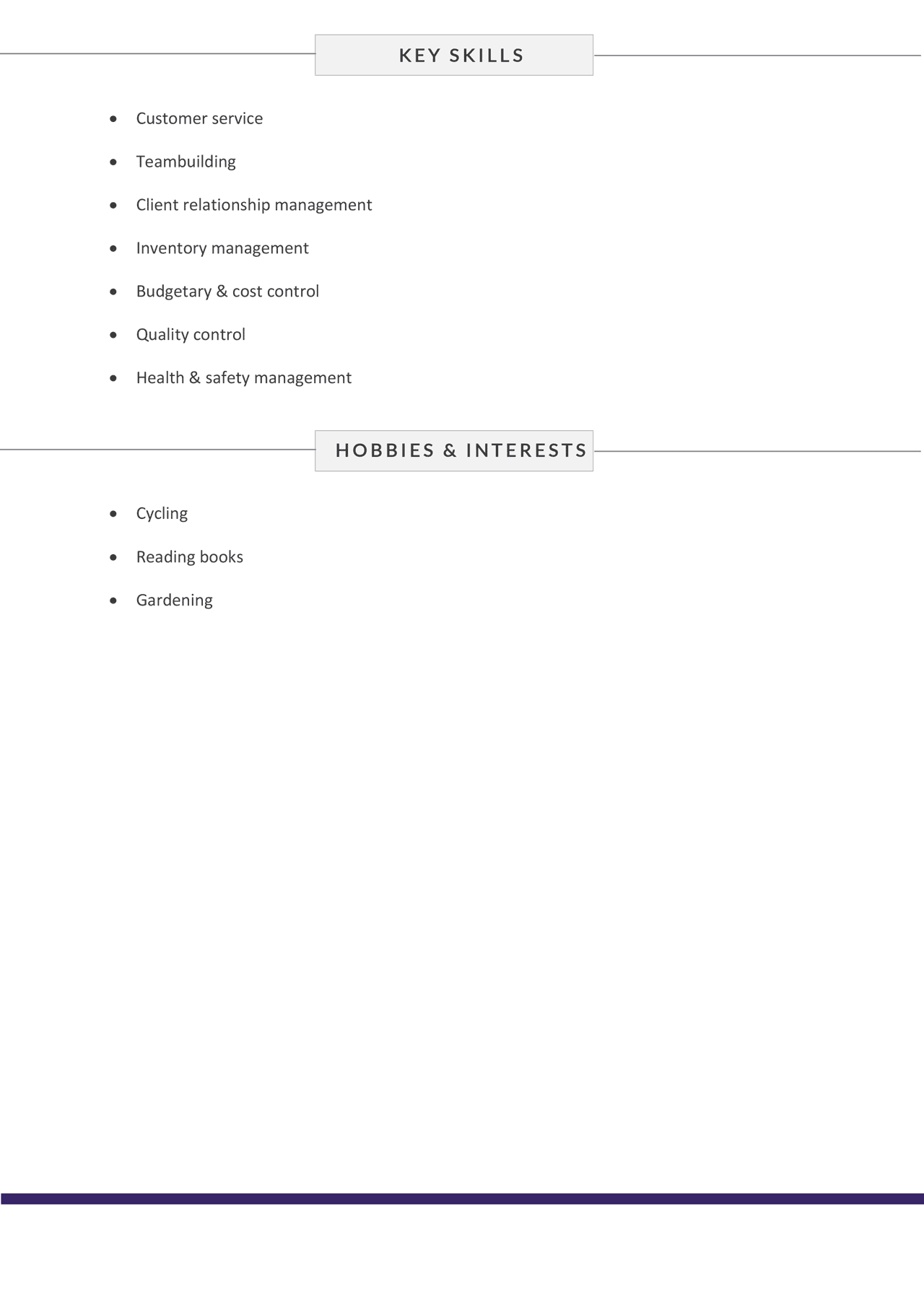 Bartender CV Example, Template, & Writing Tips