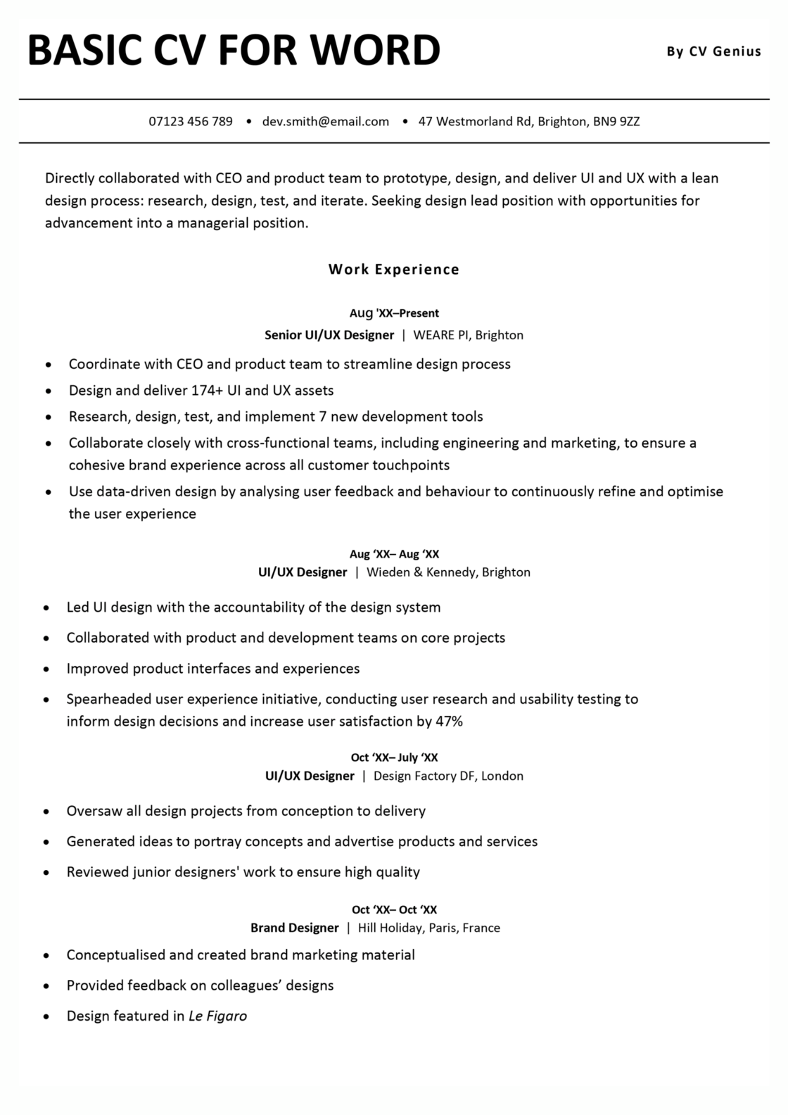 17 Free Downloadable CV Templates for Microsoft Word