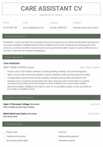 Care Assistant CV Sample (with Template & Tips)