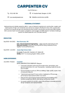 Carpenter CV - Example, Skills, & Template [Free Download]