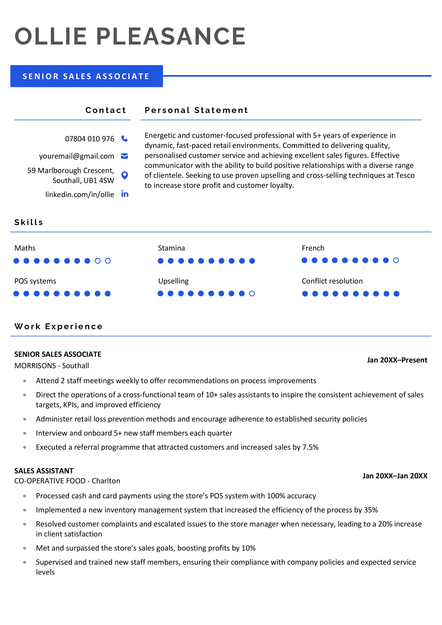 Tesco CV Examples & Writing Tips for 2025