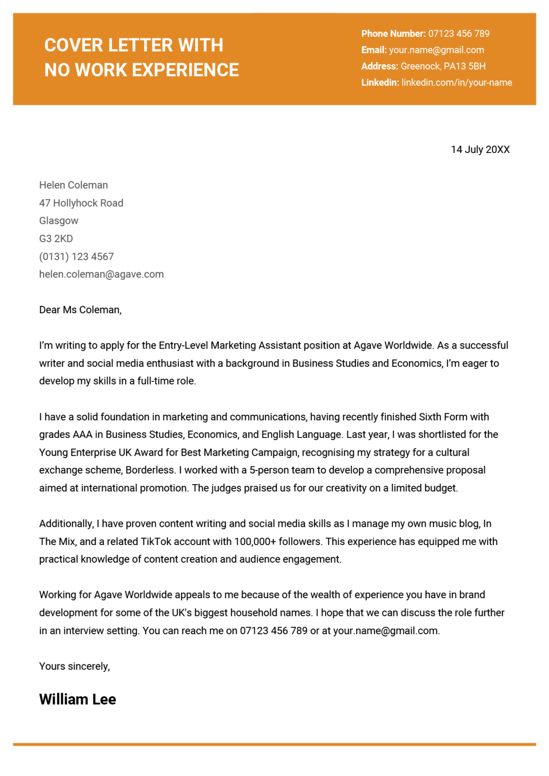 Best Cover Letter Examples for Any Job in 2024