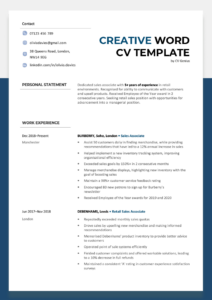 CV Templates for Word - 15 Best Free Downloads