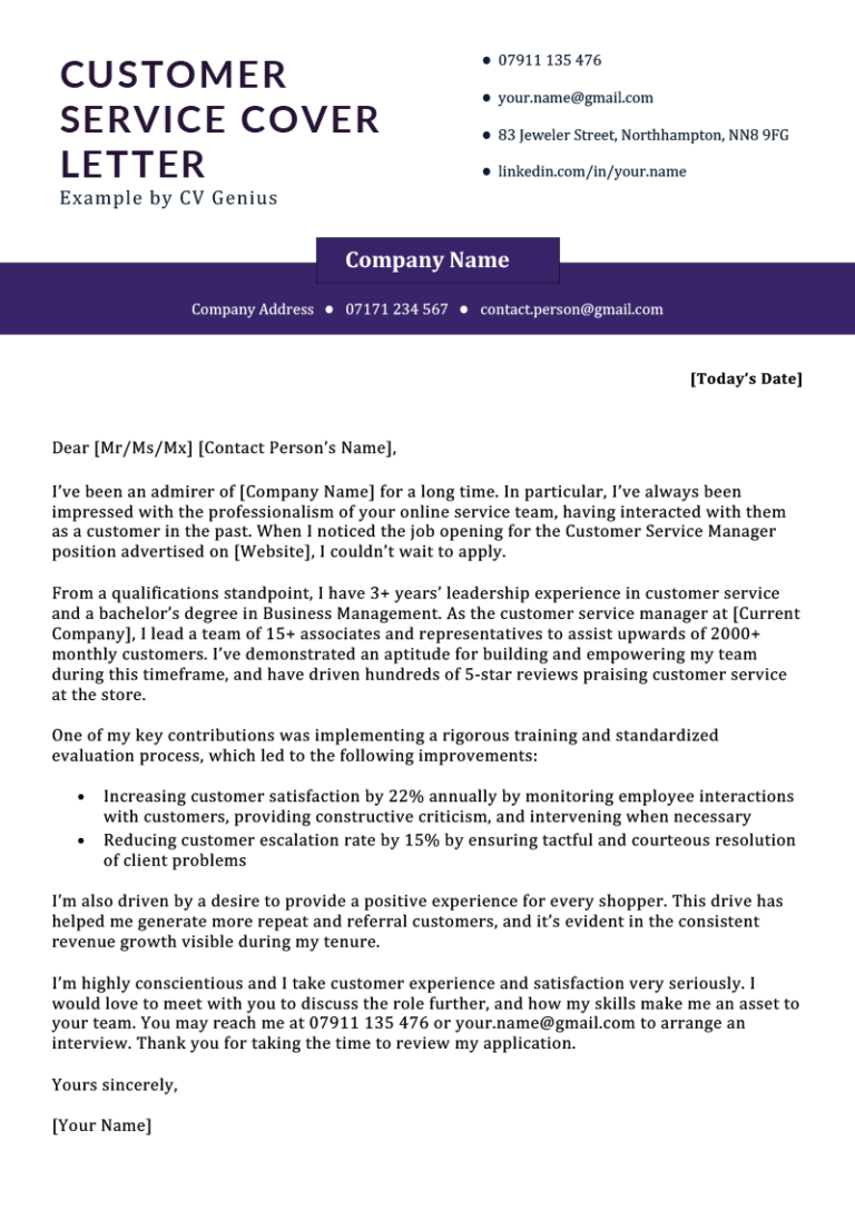 Customer Service Cover Letter: Examples & 3 Writing Tips