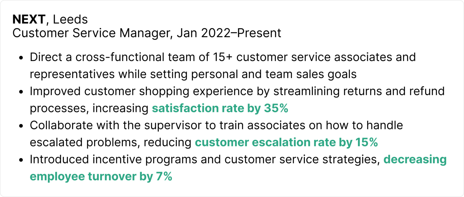 Customer Service CV - Example, UK Template, & Skills
