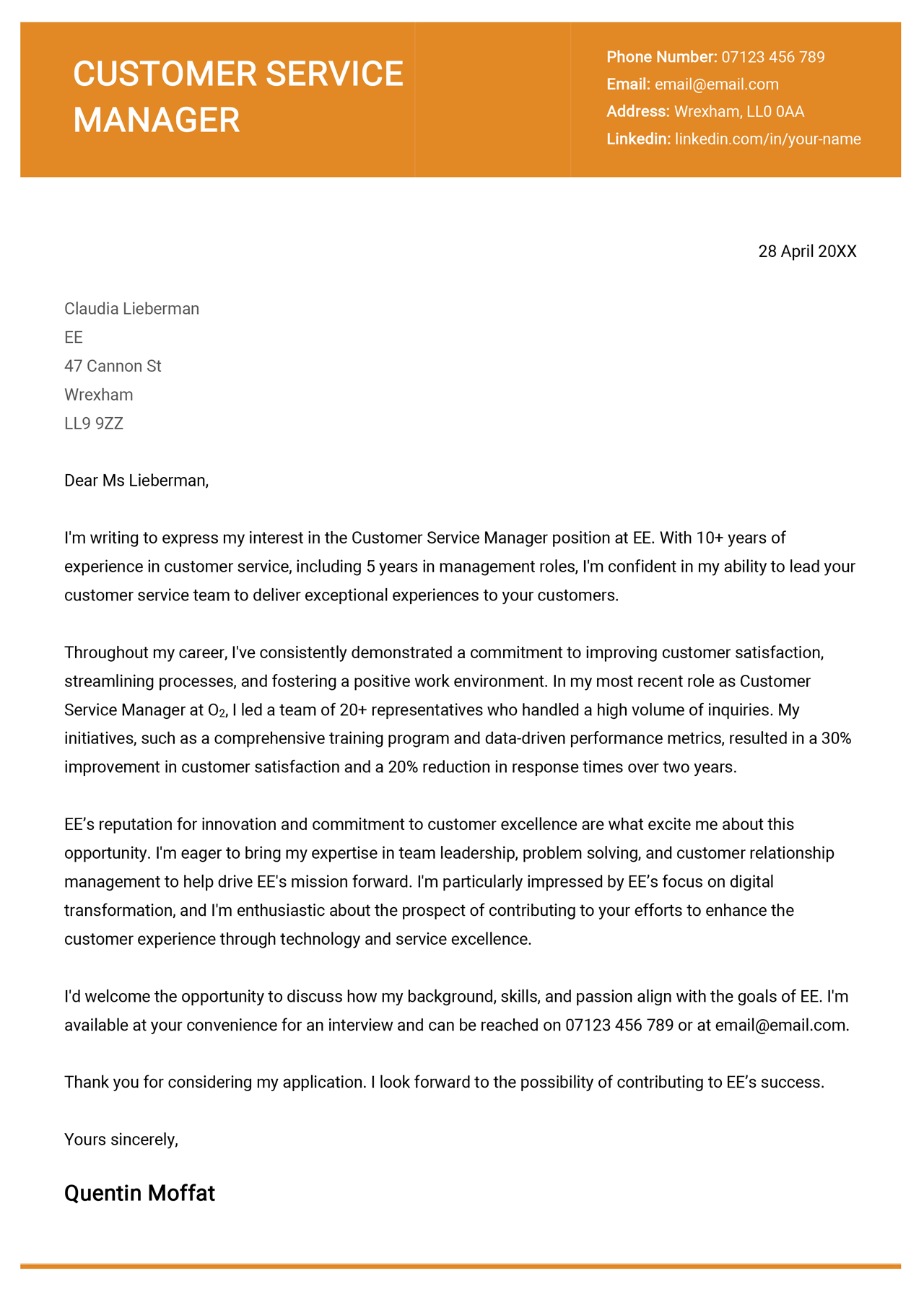 3 Customer Service Cover Letter Examples & Writing Guide