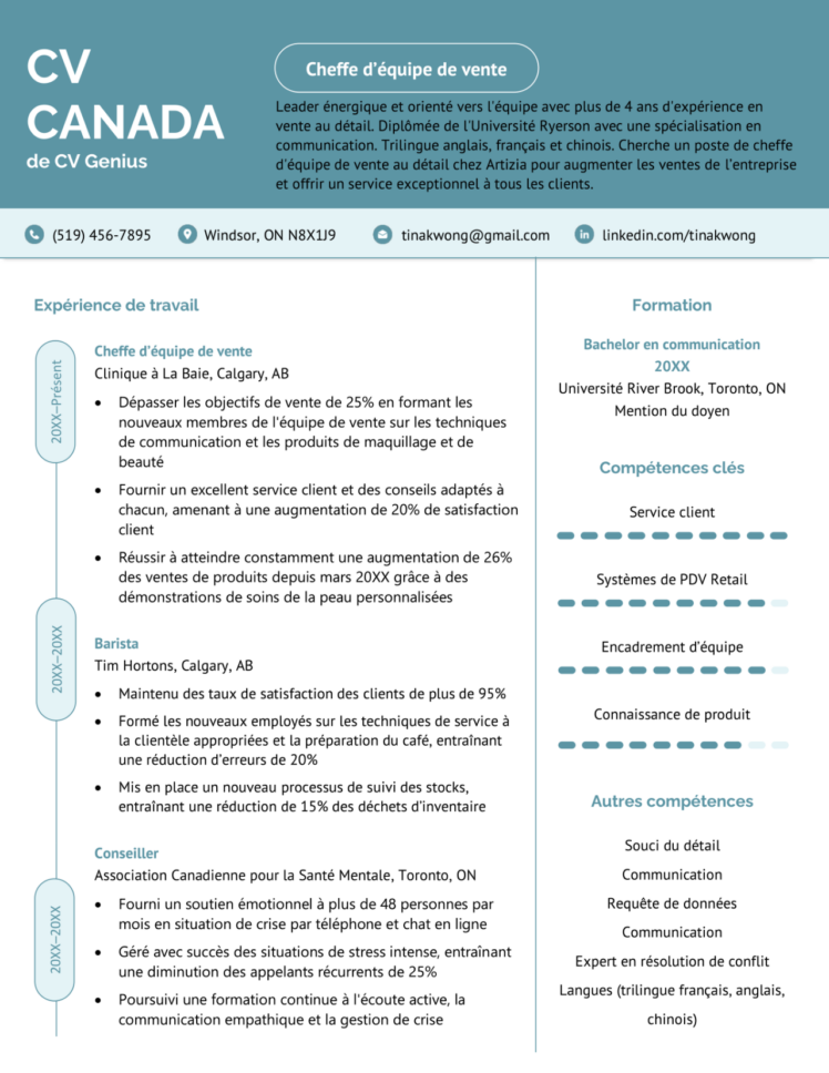 Le CV Canada : conseils + exemples en anglais et en français