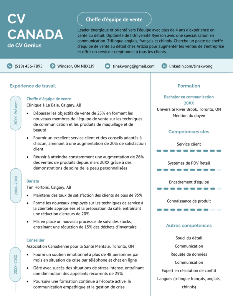 Le CV Canada : conseils + exemples en anglais et en français