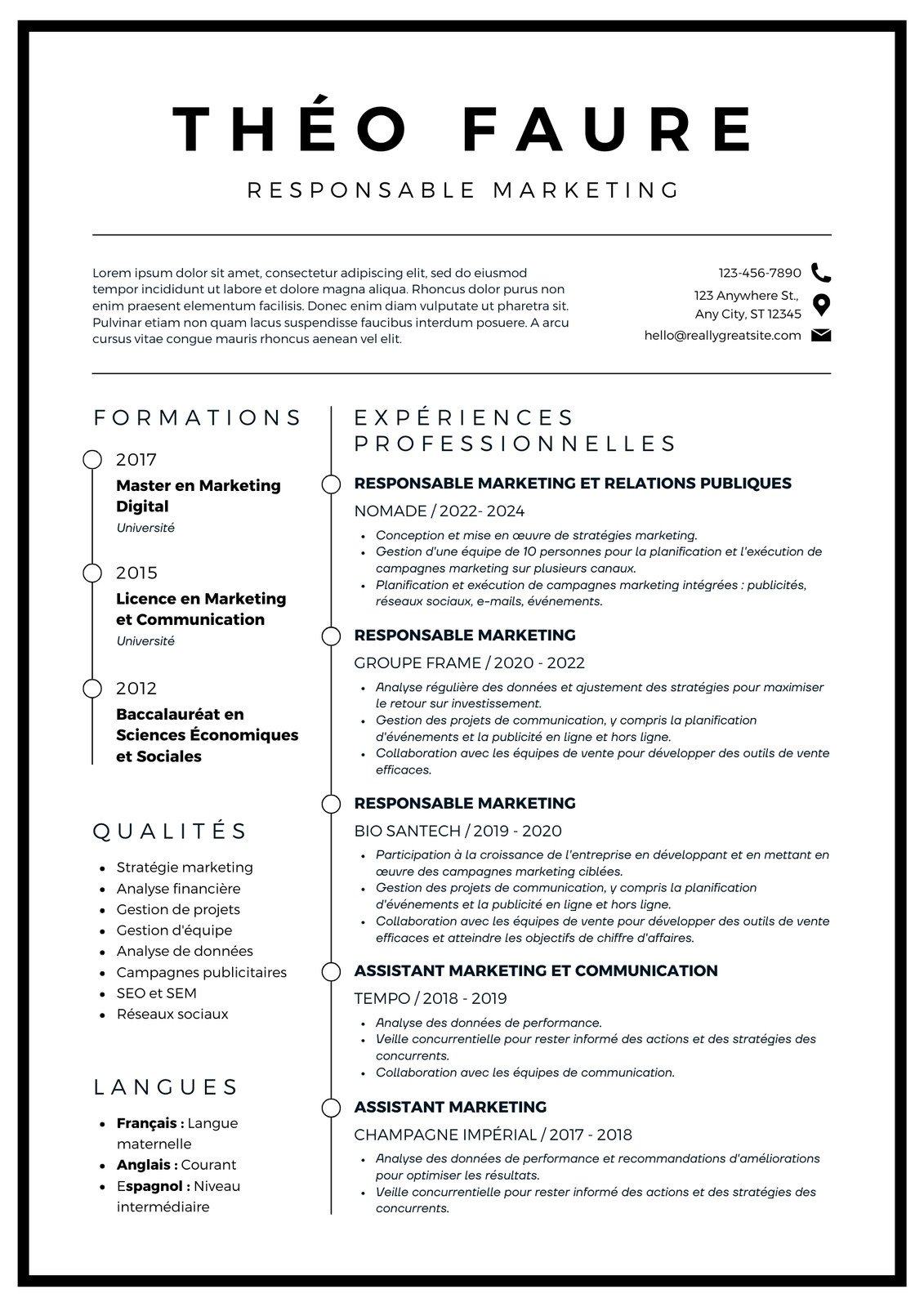 Modèle de CV Canva : 9 modèles à télécharger