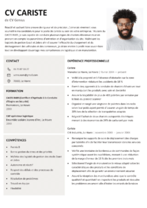 CV cariste – Modèle et exemple