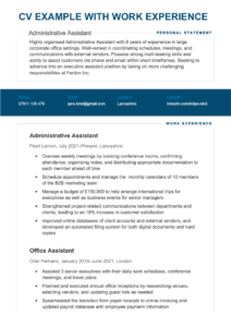 Work Experience on a CV - Examples & How to Write