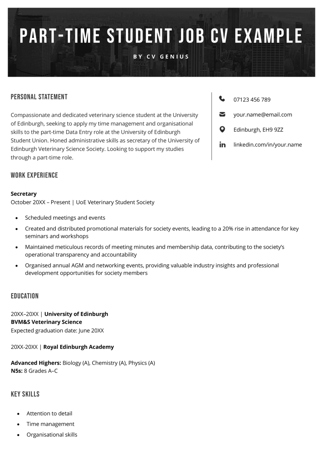 5 CV Examples for Students in 2024 (& Free Template)