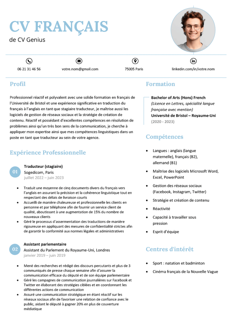 CV français – Conseils de rédaction et exemples