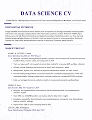 Data Science CV Examples Template Free Download Data Science CV Examples Template Free Download