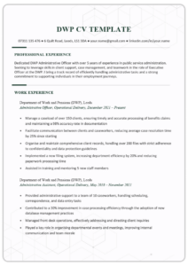 6 Free Government CV Templates for UK Applicants