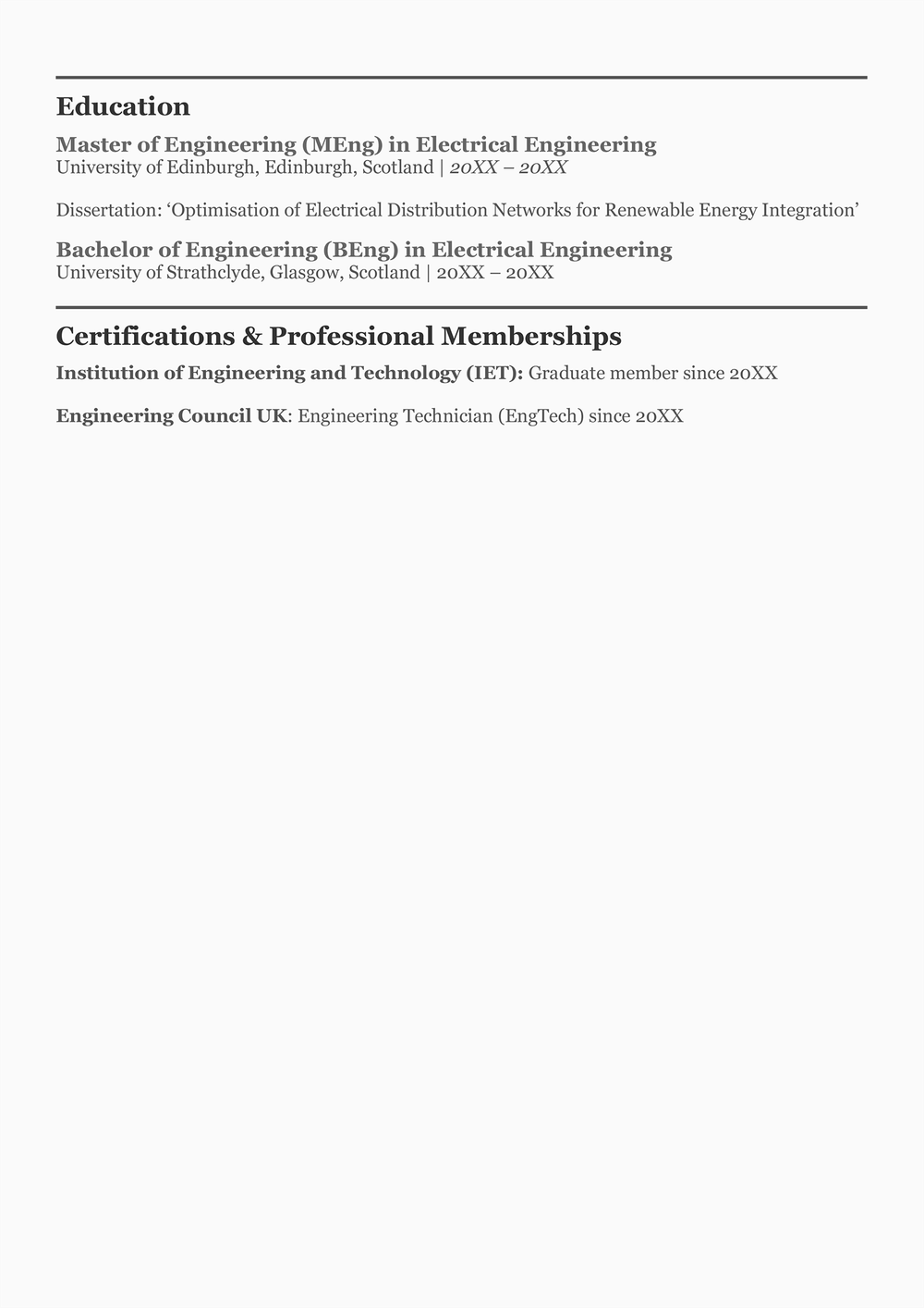 Electrical Engineer CV Example & Expert Writing Tips
