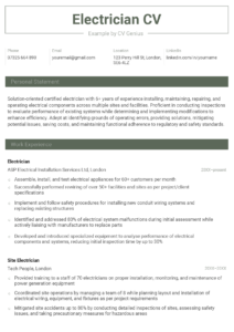 Electrician CV - Example & UK Template [Free Download]