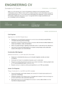 Engineering CV - Examples & Template (Free Download)