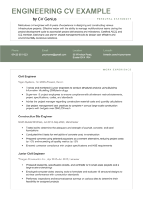 Engineering CV - Examples & Template (Free Download)