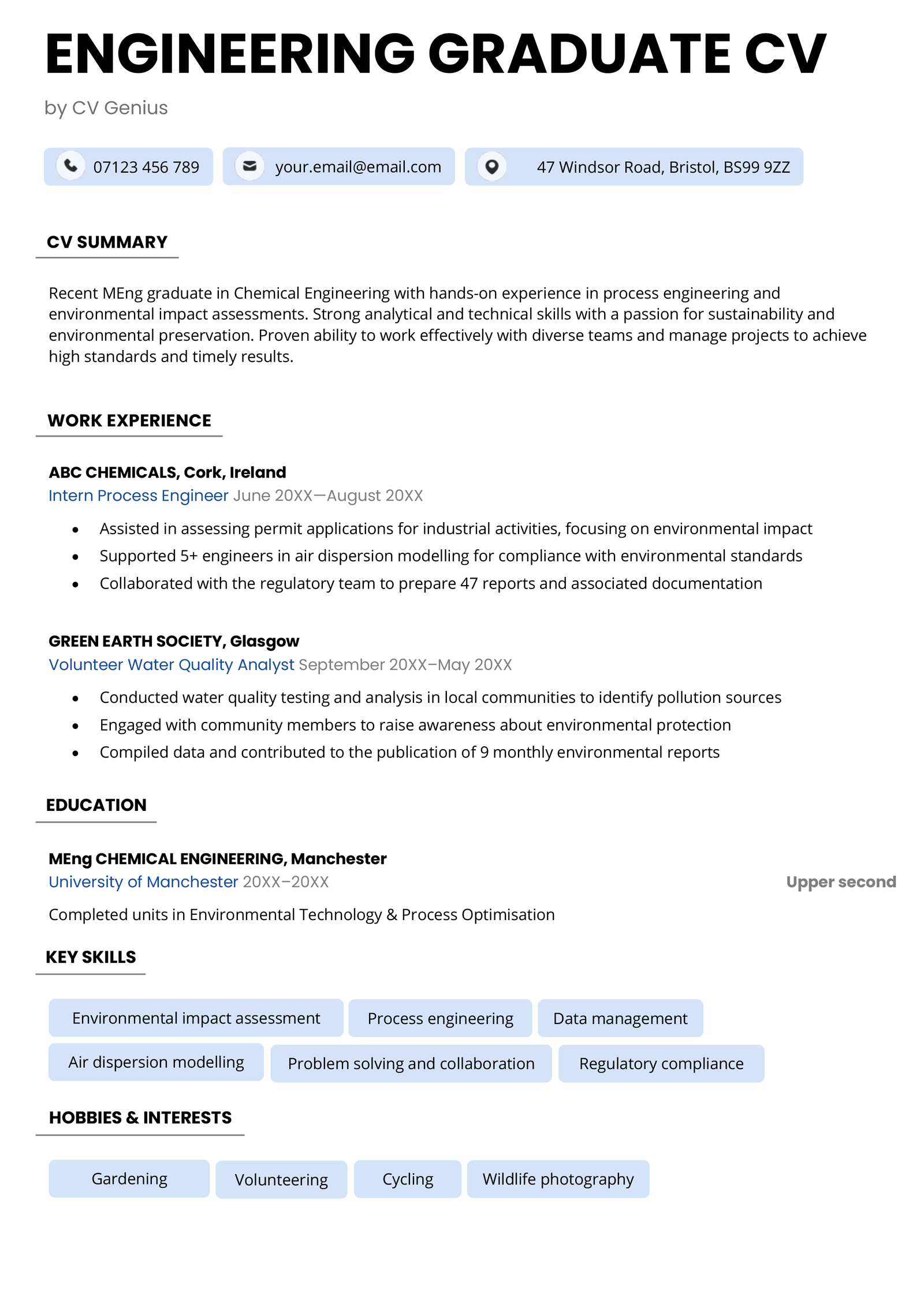 9 Graduate CV Examples, Template, and Writing Tips