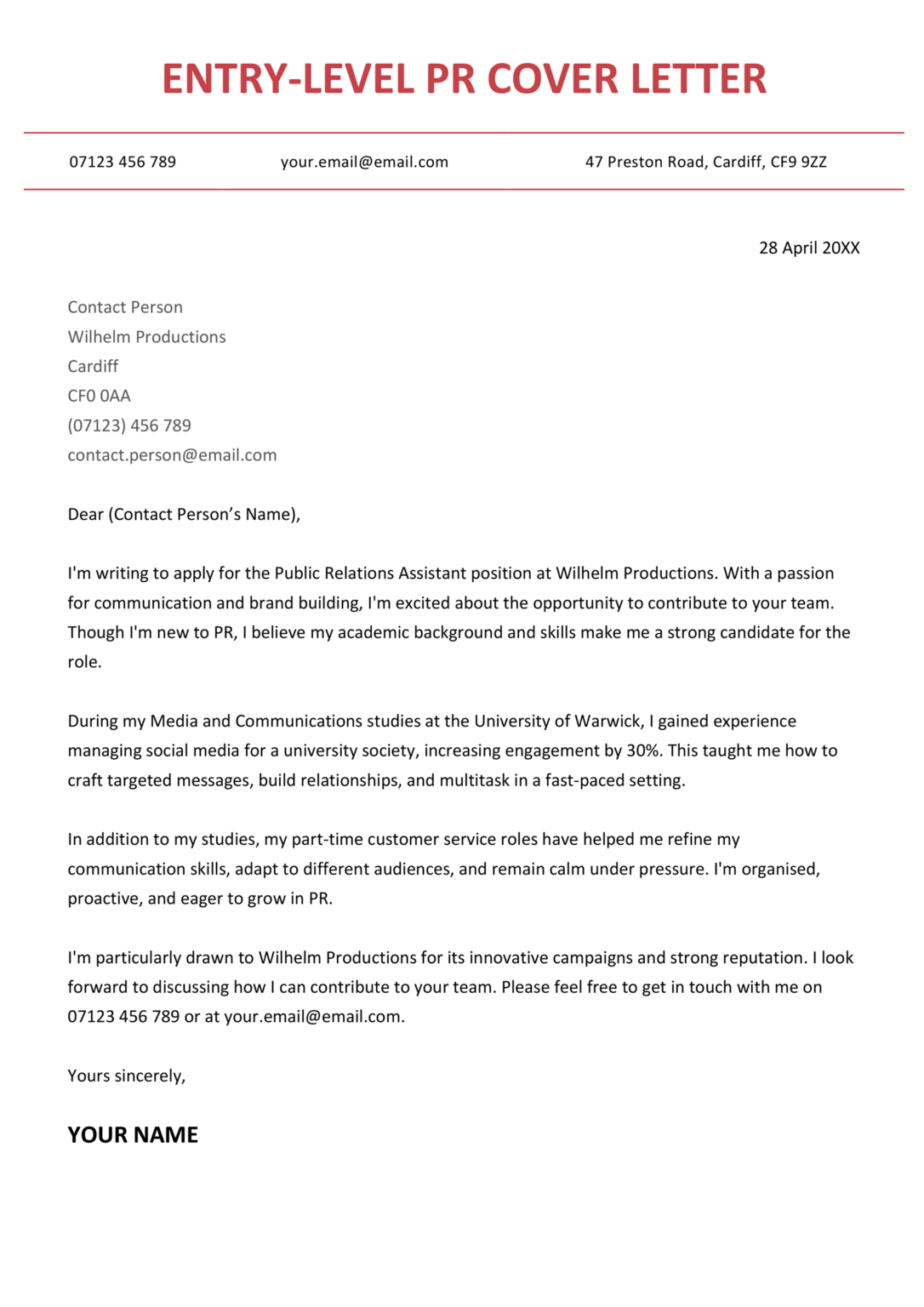 3 PR Cover Letter Samples & Writing Guide for 2024