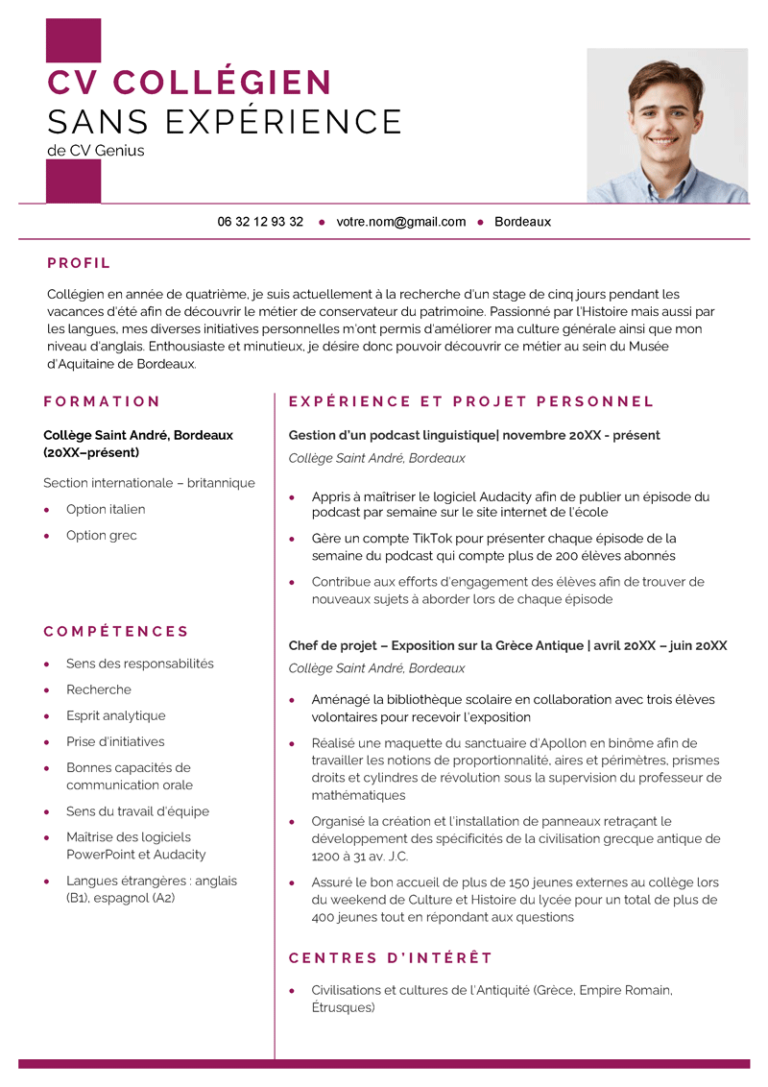 CV sans expérience en 2024 – Plus de 13 exemples et conseils