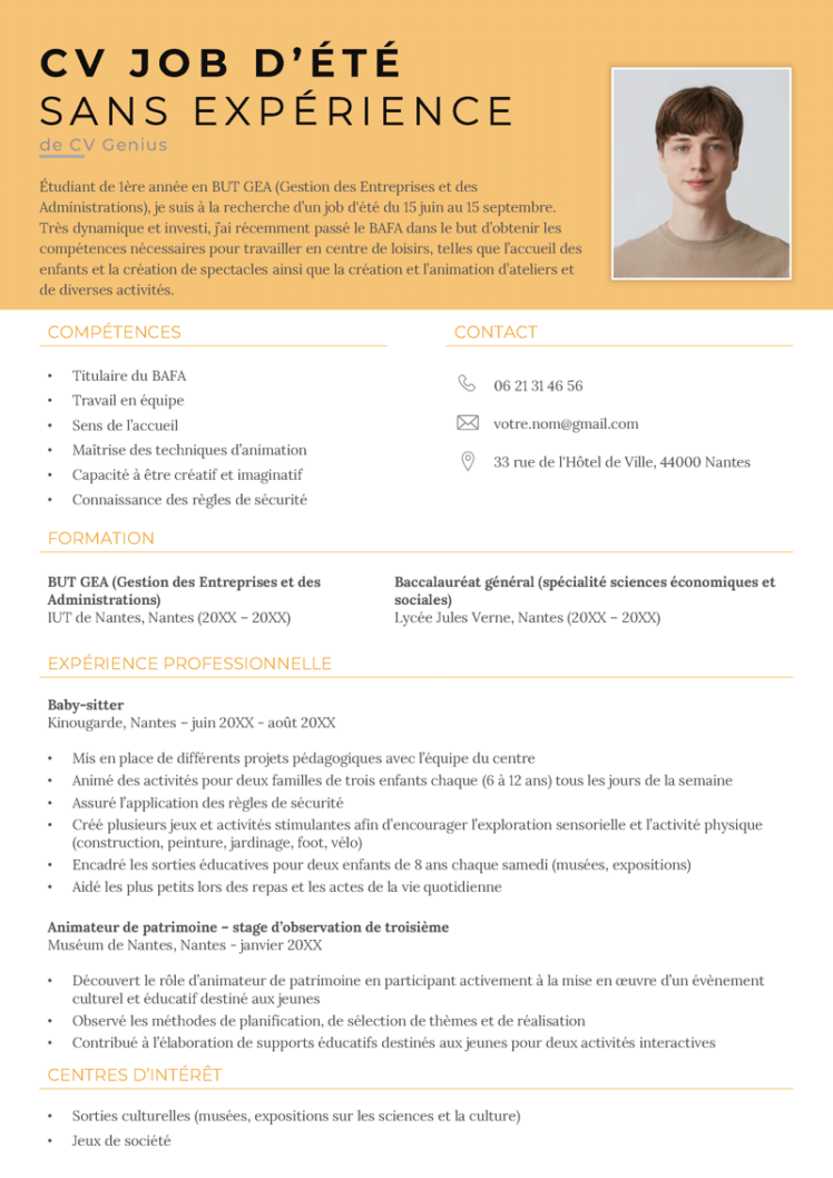 CV sans expérience en 2024 – Plus de 13 exemples et conseils