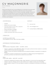 CV maçonnerie - exemple et modèle