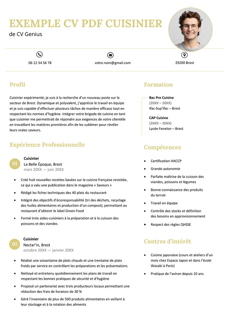 Modèles et exemples CV PDF + conseils