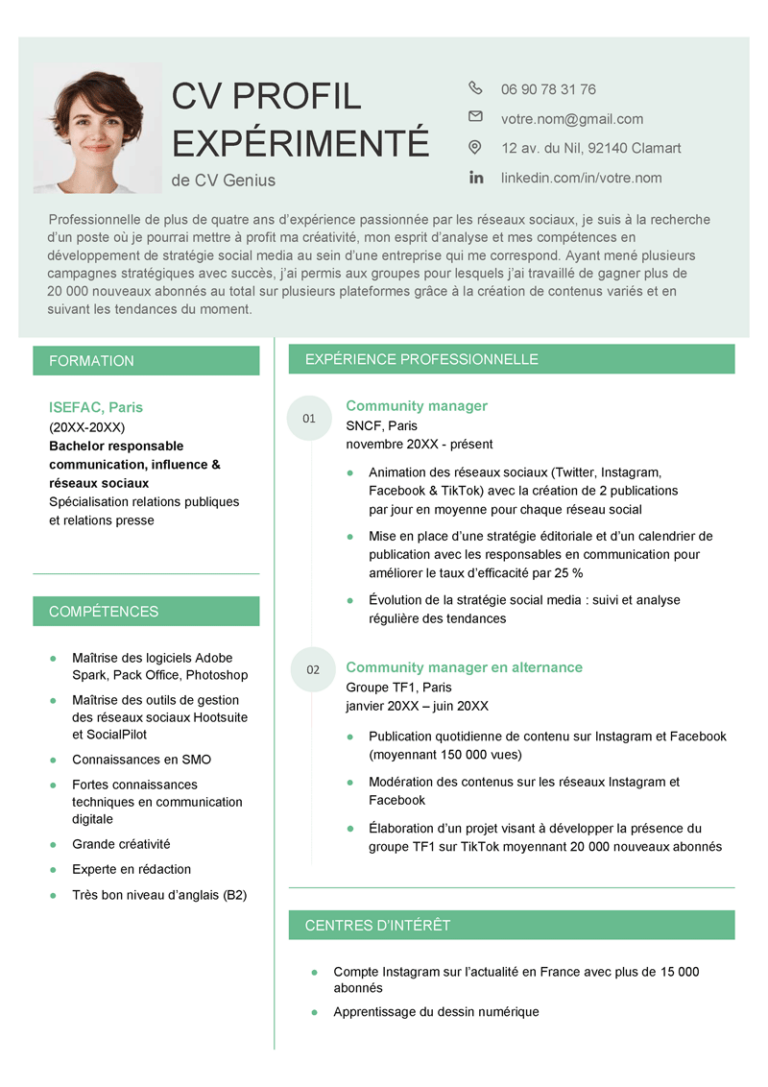 Présentation de CV : les exemples à suivre