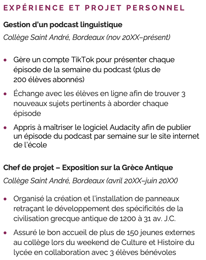 Comment présenter son expérience professionnelle sur son CV