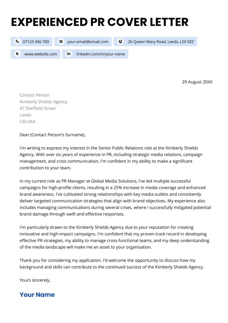 3 PR Cover Letter Samples & Writing Guide for 2024