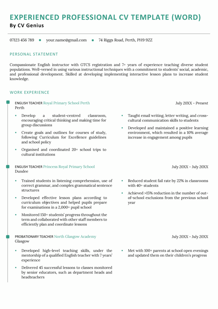 17 Free Downloadable CV Templates for Microsoft Word