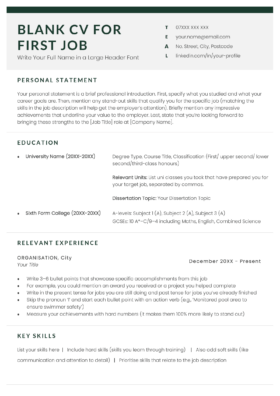 3 Good CV Examples for Your First Job
