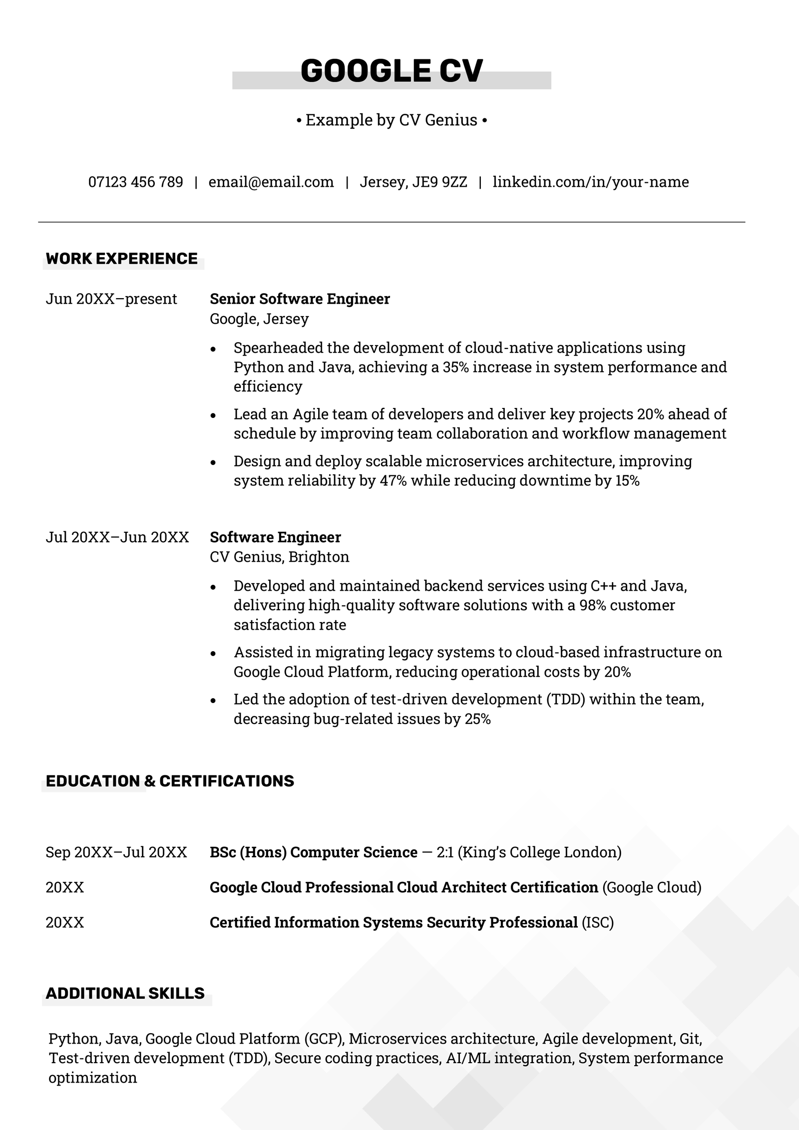 6 UK Software Engineer CV Templates & Writing Guide