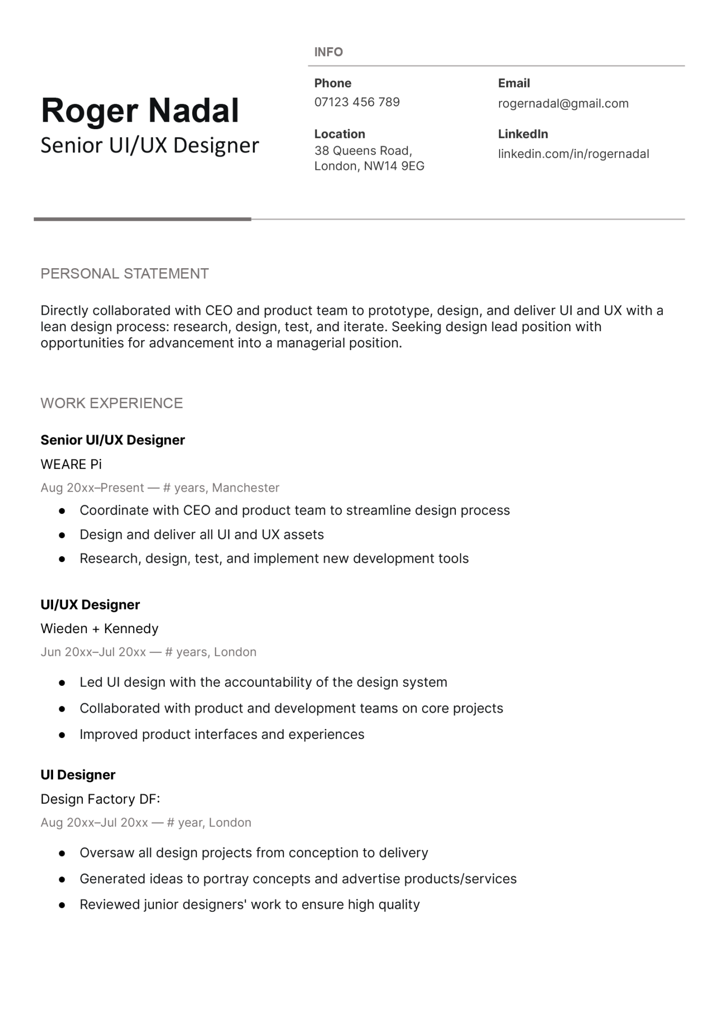 15 Free Google Docs CV Templates