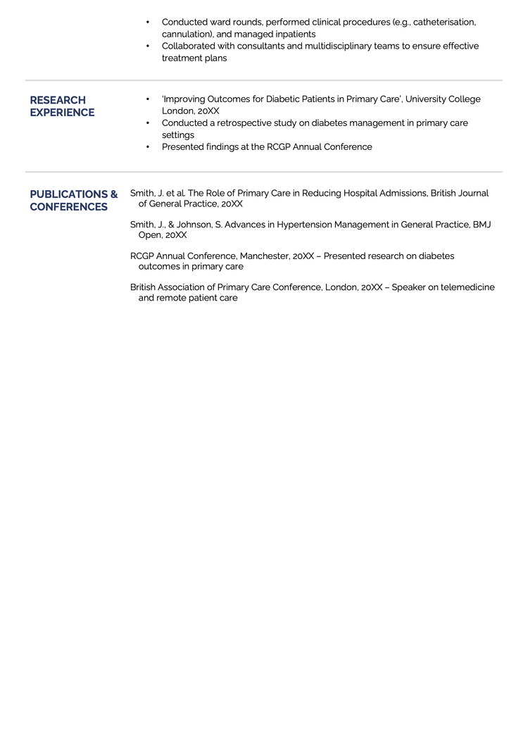 General Practitioner (GP) CV Example & Writing Tips